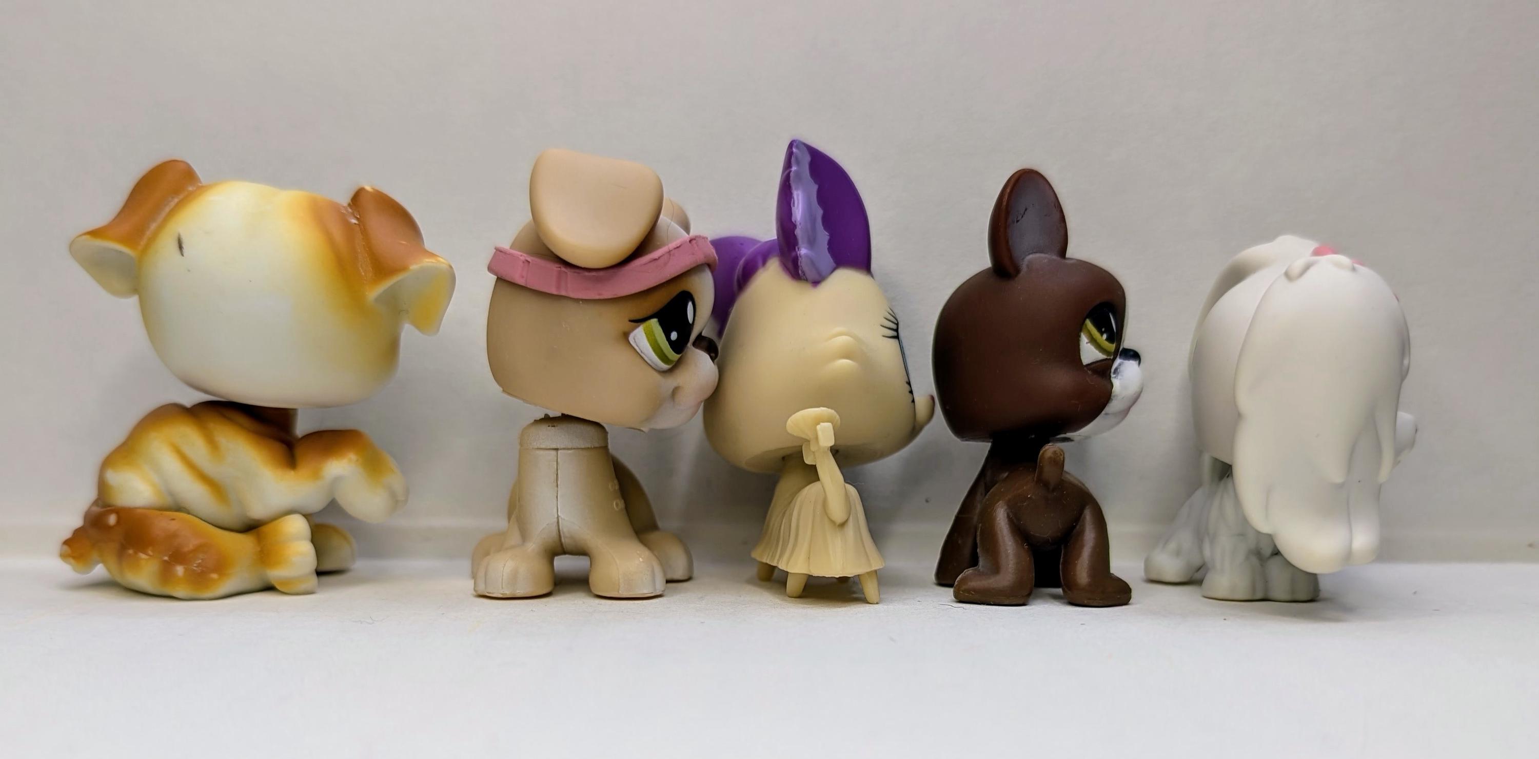 Hasbro - Littlest Pet Shop - LPS - Set of 5 - Bulldog #46, Boxer Beige ...