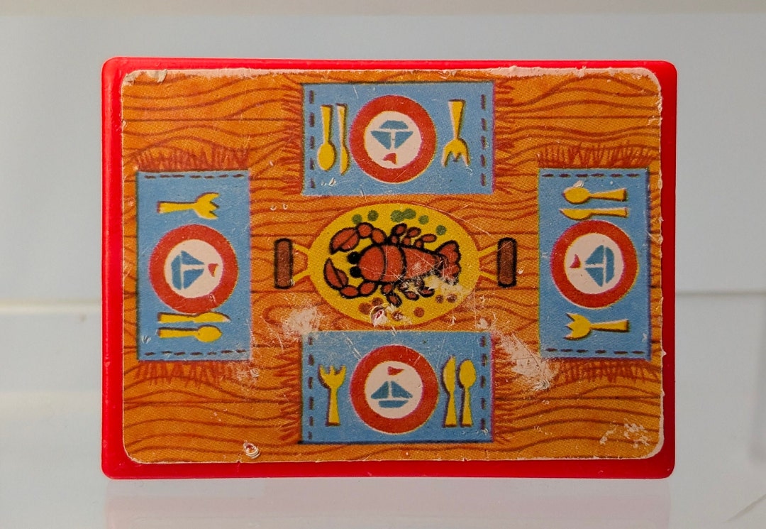 Vintage - Fisher-price Little People - Table With Lobster - Etsy