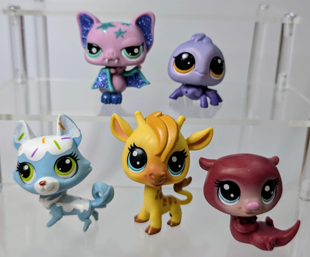 Hasbro - Littlest Pet Shop - LPS - #2142 Bat - #122 Giraffe - #253 ...