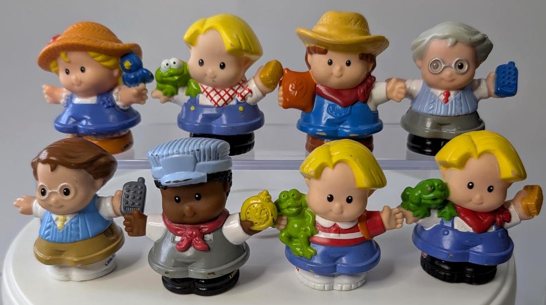 Vintage 2000 Fisher-price Little People - Figurines - Lot of 8 - Farmer ...