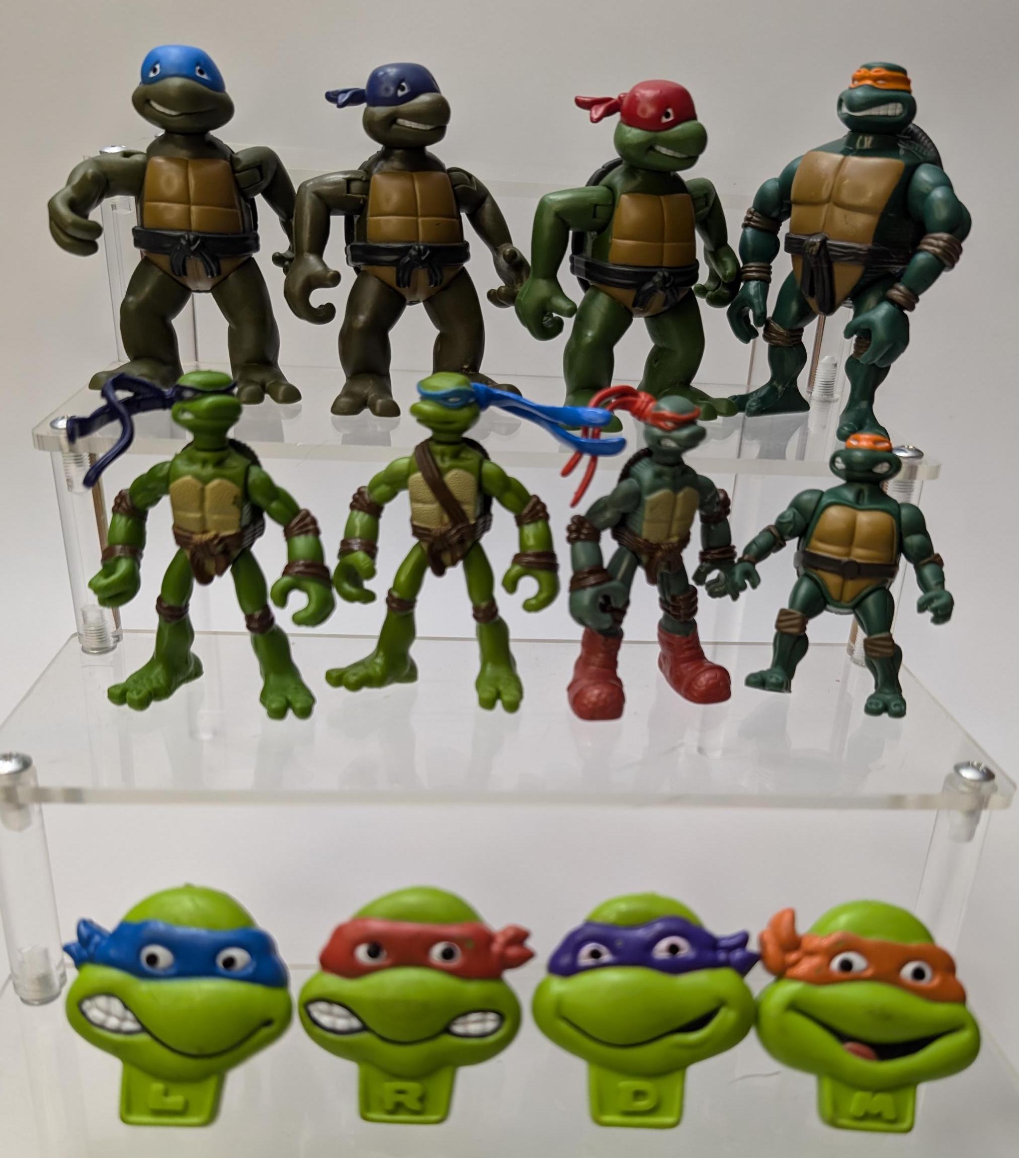 Set of 8 Teenage Mutant Ninja Turtles Figures and 4 Rings - TMNT (12 ...