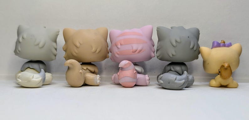 Hasbro Littlest Pet Shop LPS Set of 5 Persian Beige Cat 129, Persian ...