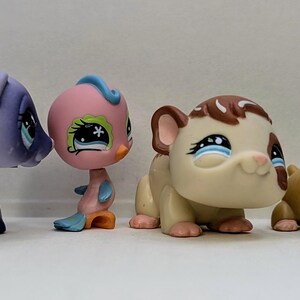 Hasbro - Littlest Pet Shop - LPS - Set of 4 - Hamster #45, Parakeet ...
