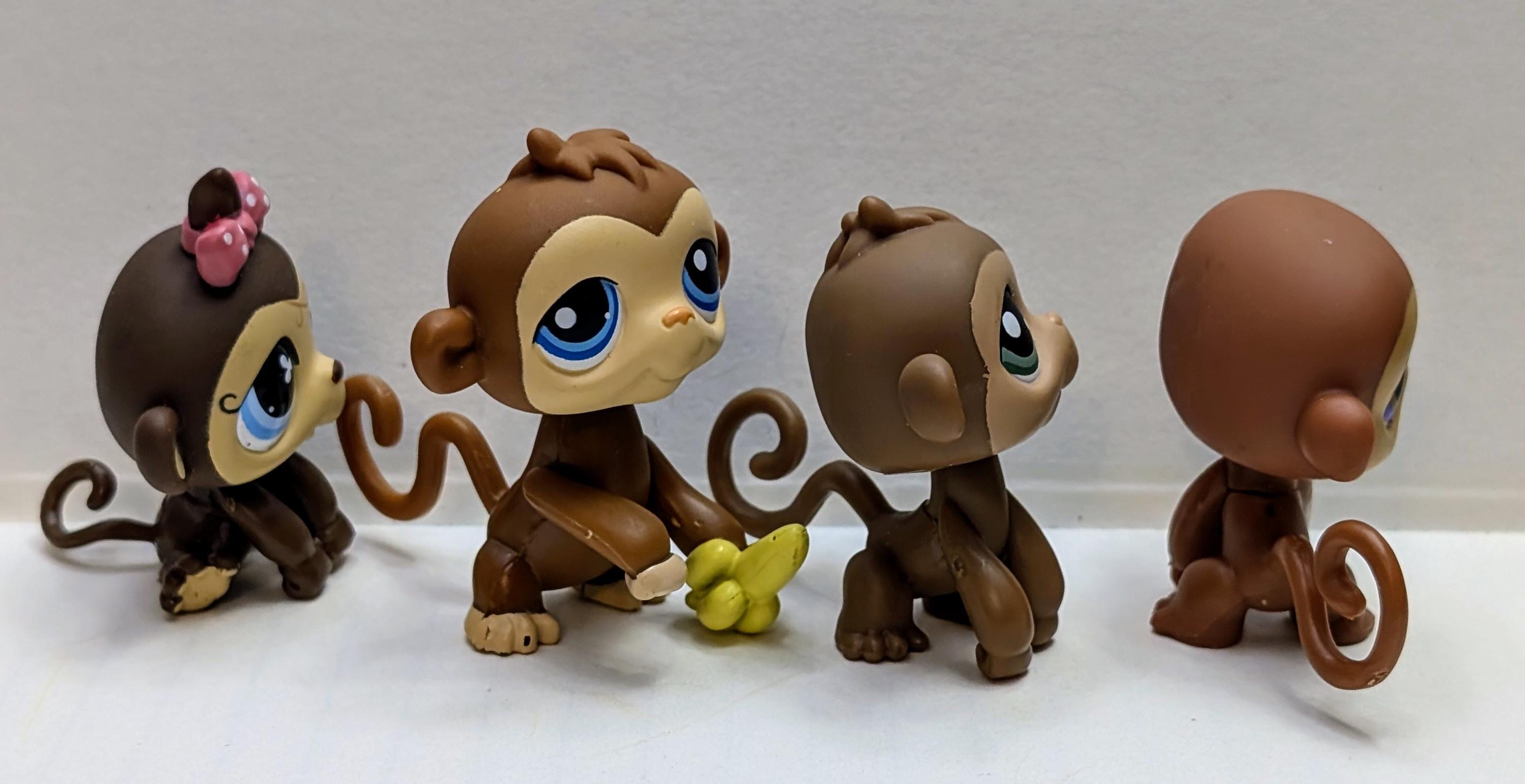 Hasbro- Littlest Pet Shop - LPS - PP2 Jointed Monkey, Gray Eyes Monkey ...