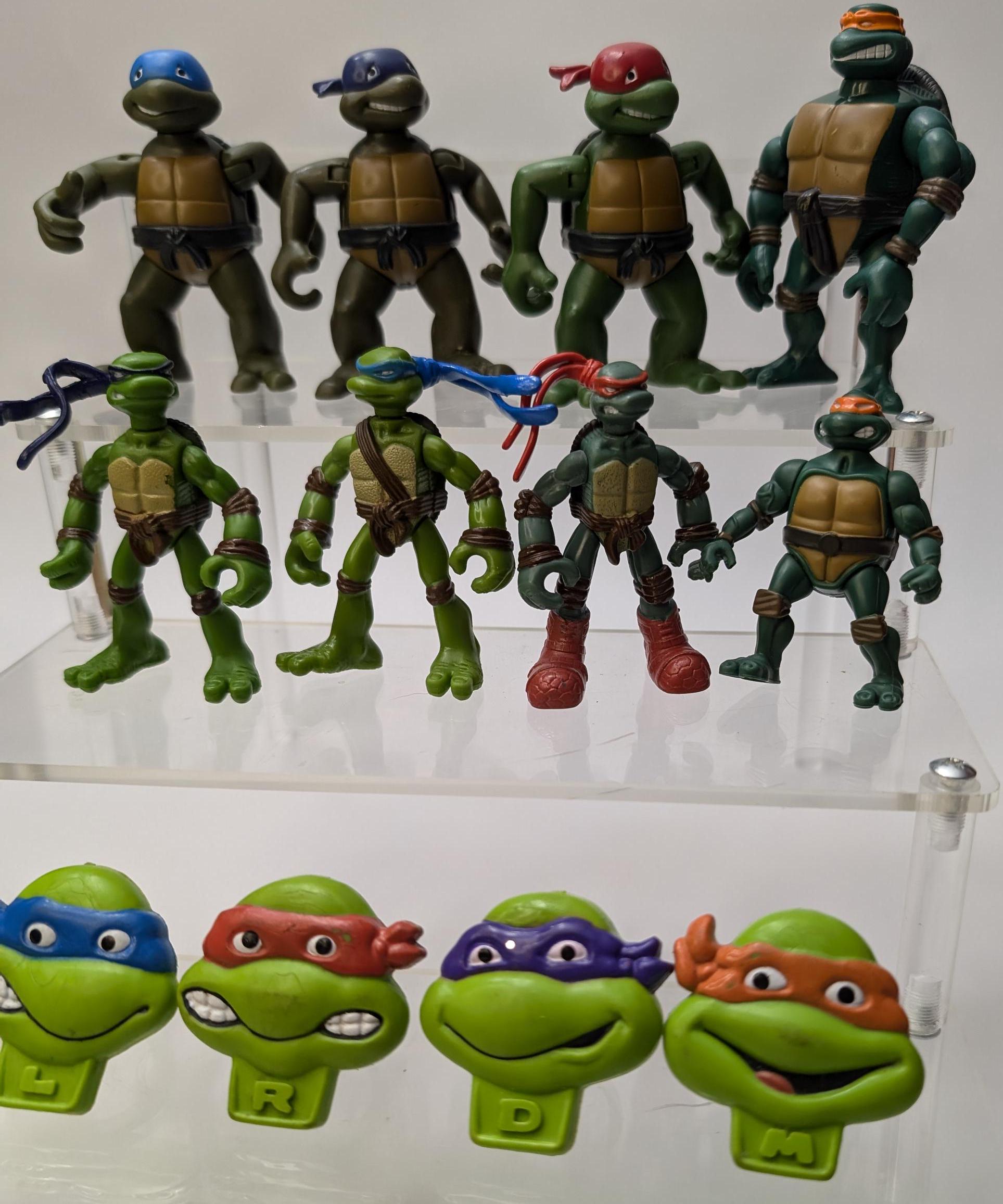 Set of 8 Teenage Mutant Ninja Turtles Figures and 4 Rings - TMNT (12 ...
