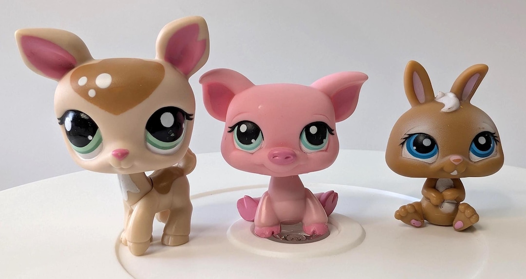 Hasbro - Littlest Pet Shop - LPS - Set of 3 - Reindeer #2486 - Rabbit ...