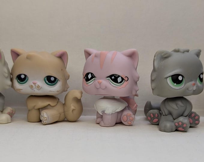 Hasbro - Littlest Pet Shop - LPS - Set of 5 - Persian Beige Cat #129 ...