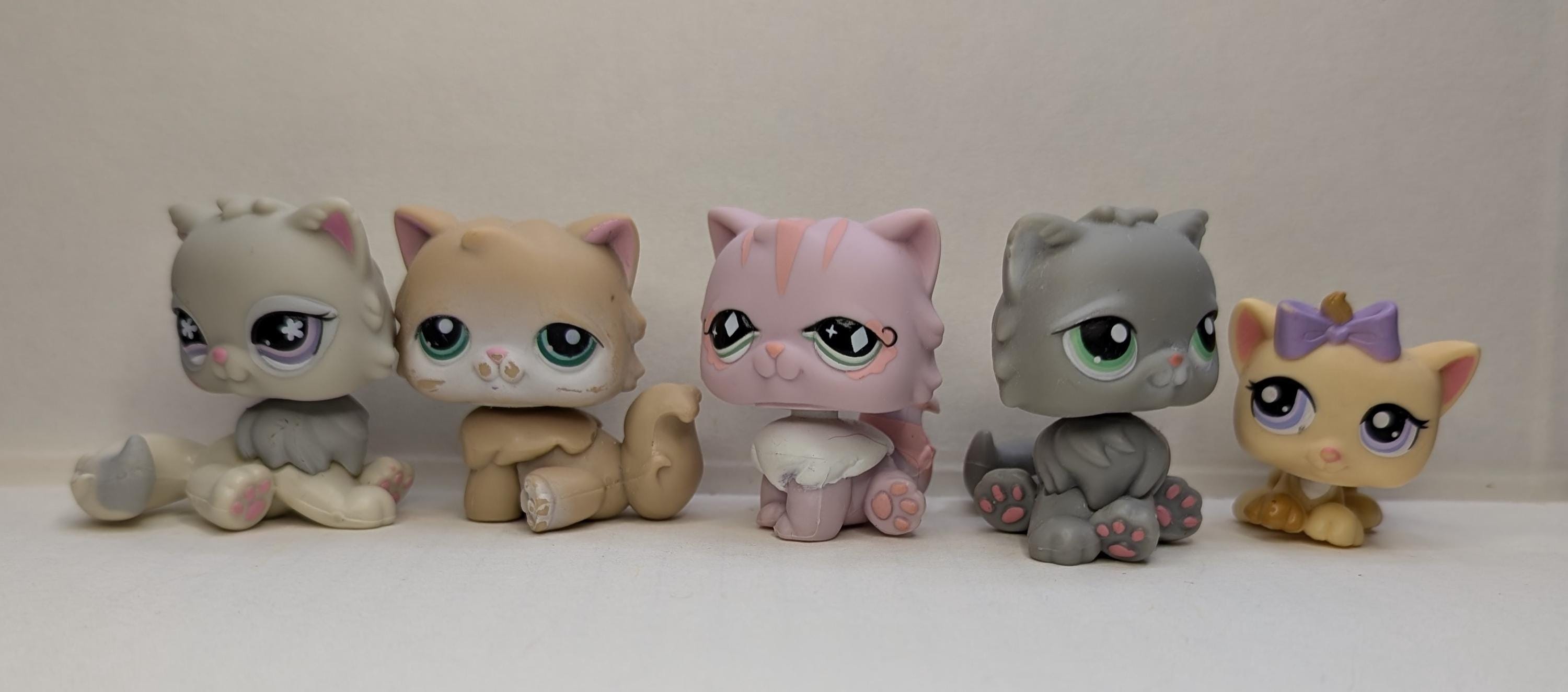 Hasbro Littlest Pet Shop LPS Set of 5 Persian Beige Cat 129, Persian ...