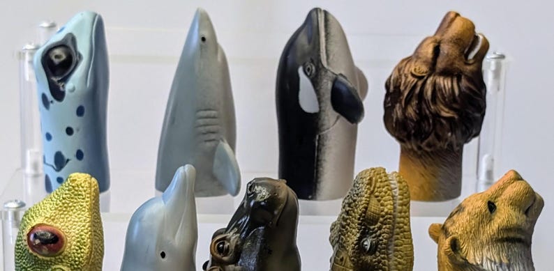 Finger Puppets - Dinosaurs and Animals - Sold in a Set (14 Pcs) - Etsy