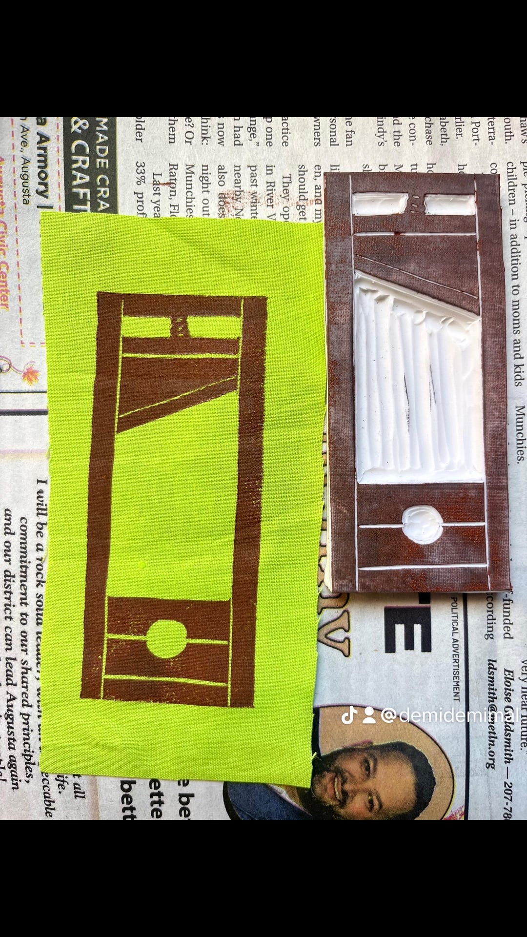 Guillotine Block Print Patch - Etsy