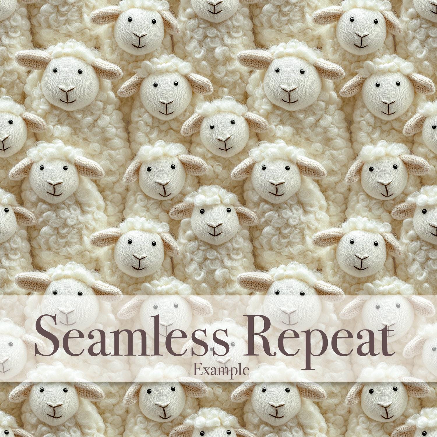 Cute Cozy Fluffy White Sheep Animal. Nursery Knitted Felted Faux ...