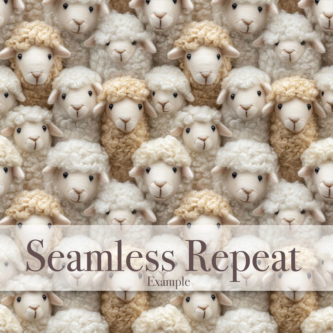 Cute Cozy Fluffy White Sheep Animal. Nursery Knitted Felted Faux ...