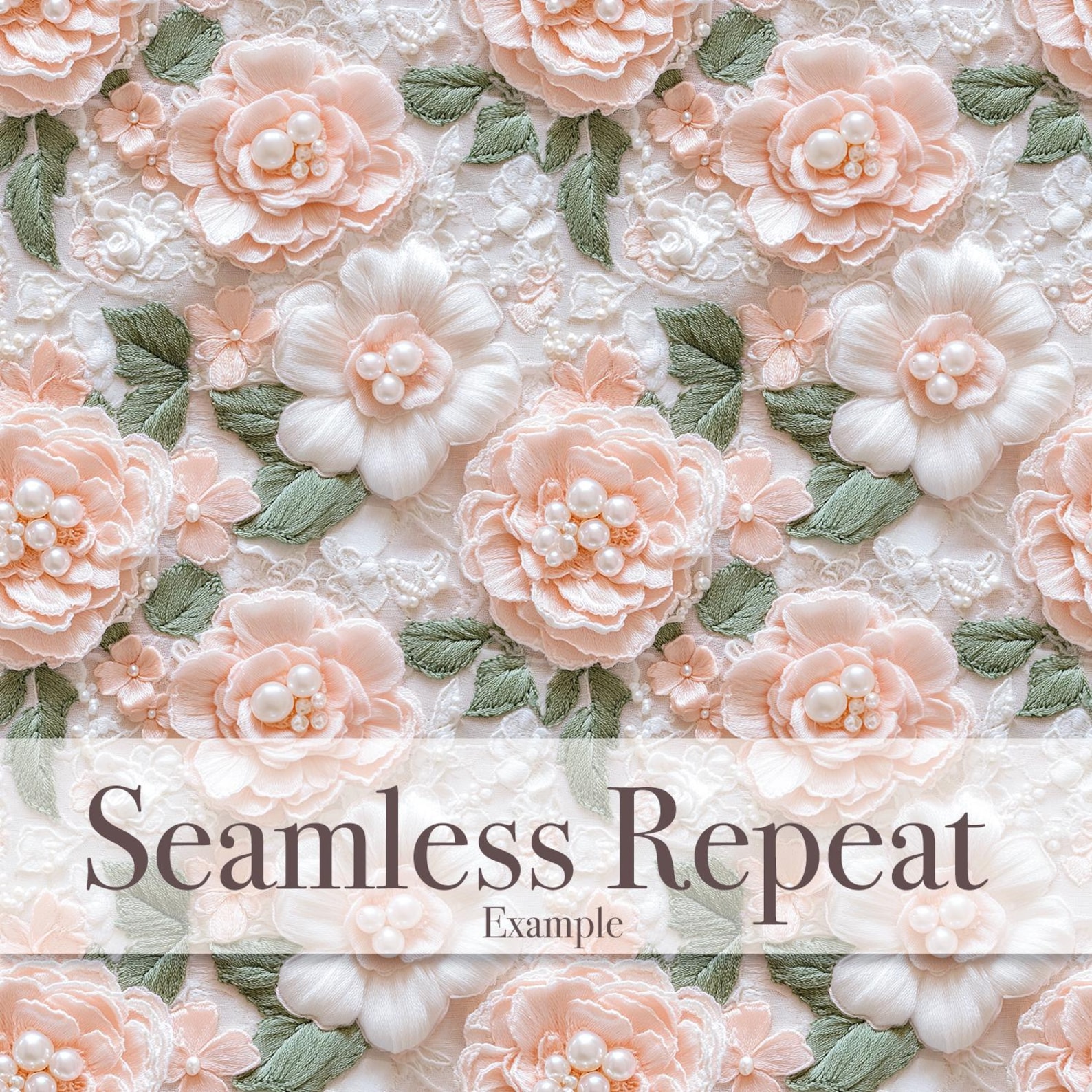 Peony Flowers Floral Seamless Pattern Shabby Chic Roses Pastel 3D ...