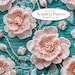 Floral Seamless Pattern. Shabby Chic Peony Roses. Pastel 3D Knitted ...