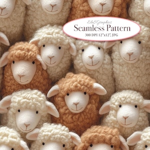 Cute Cozy Fluffy White Beige Sheep Animal. Nursery Knitted Felted Faux ...