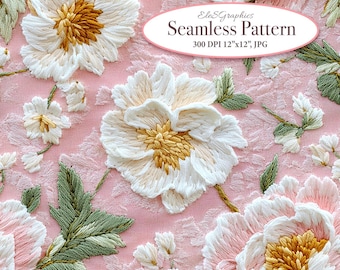 Floral Peony Seamless Pattern Grey. Shabby Chic Roses. Pastel 3D ...