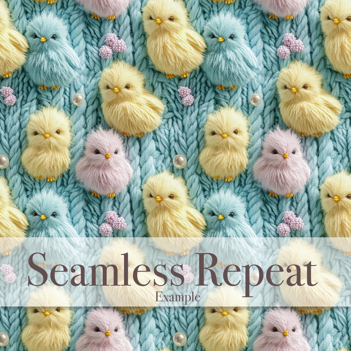 Spring Easter Chick Seamless Pattern. Repeating File. Digital Download ...