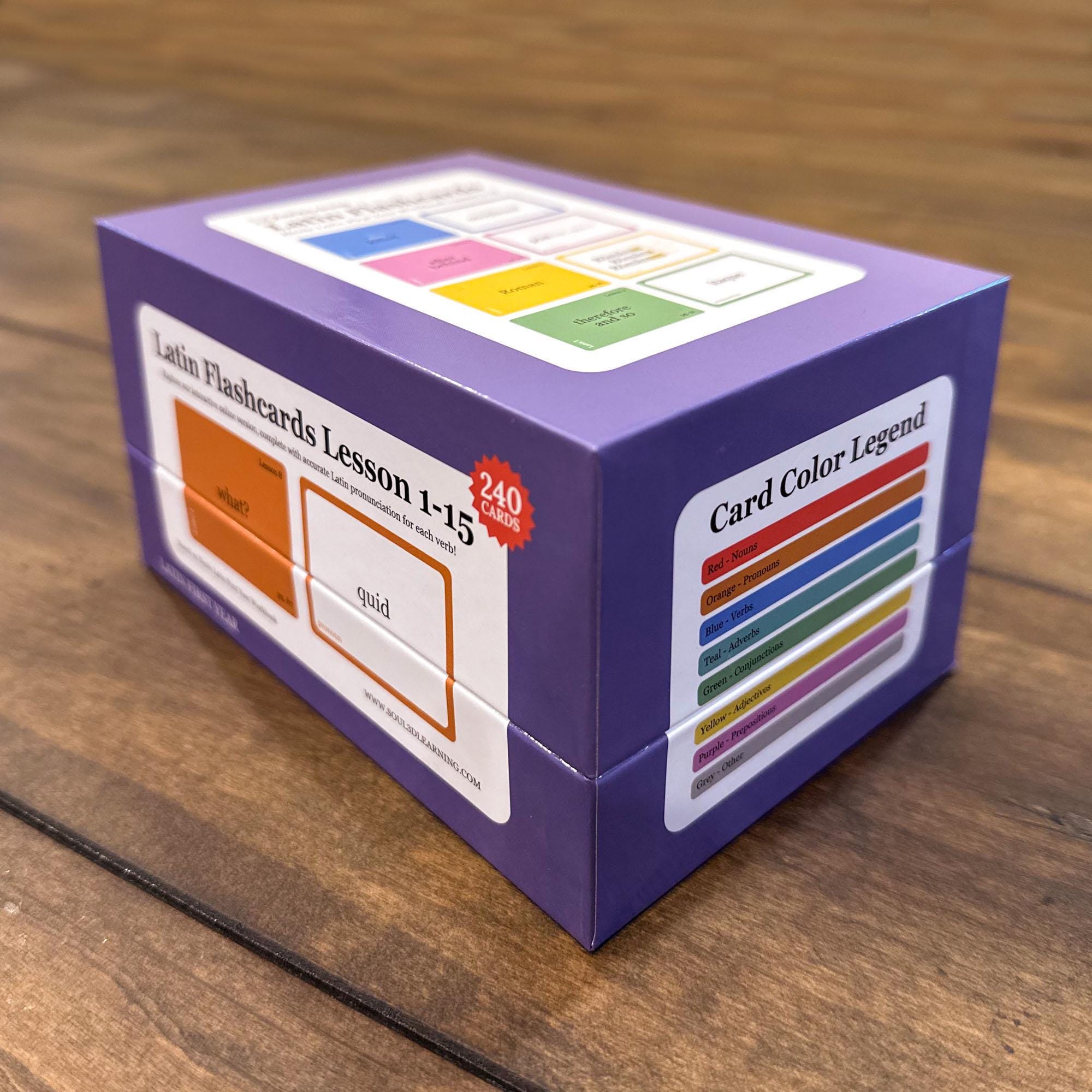 Laminated Latin Flashcards: Henle First Year Vocabulary, Challenge A ...