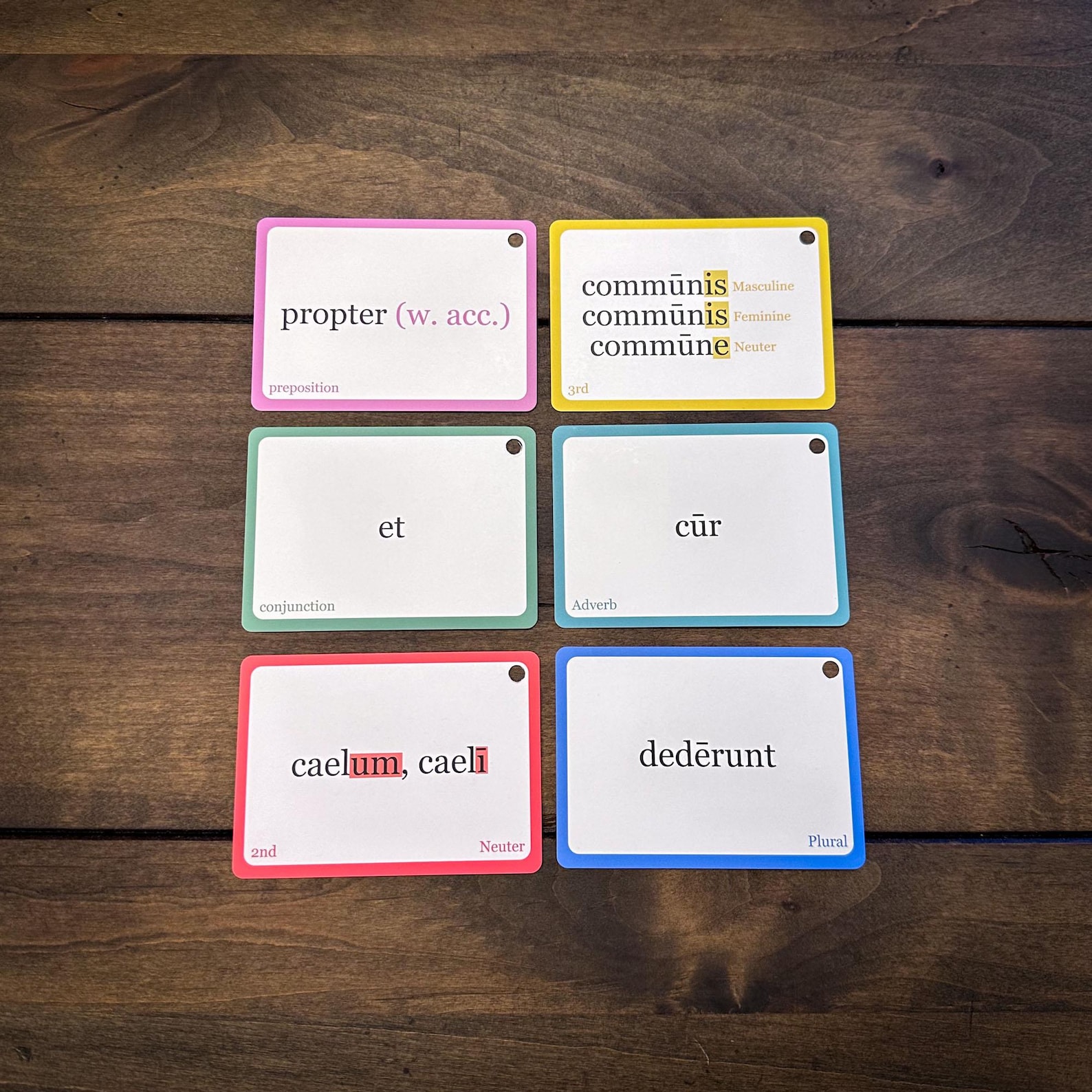 Laminated Latin Flashcards: Henle First Year Vocabulary, Challenge A ...