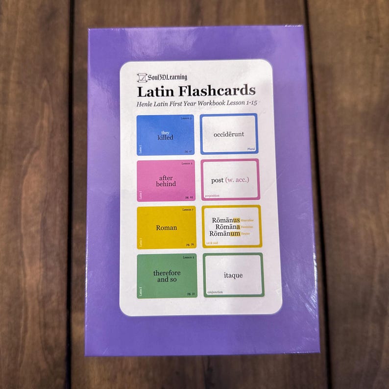 Laminated Latin Flashcards: Henle First Year Vocabulary, Challenge A ...