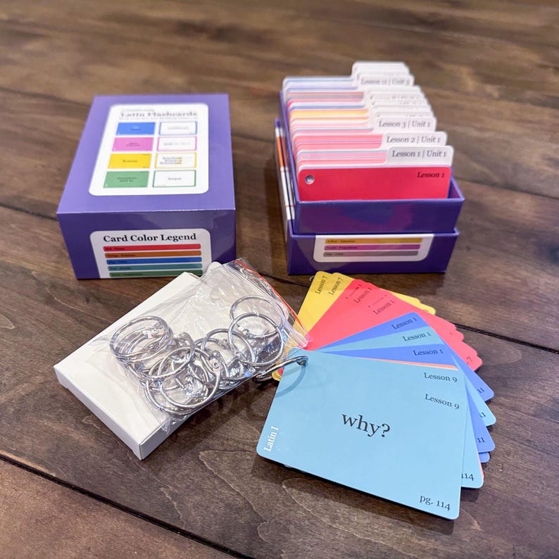 Laminated Latin Flashcards: Henle First Year Vocabulary, Challenge A ...