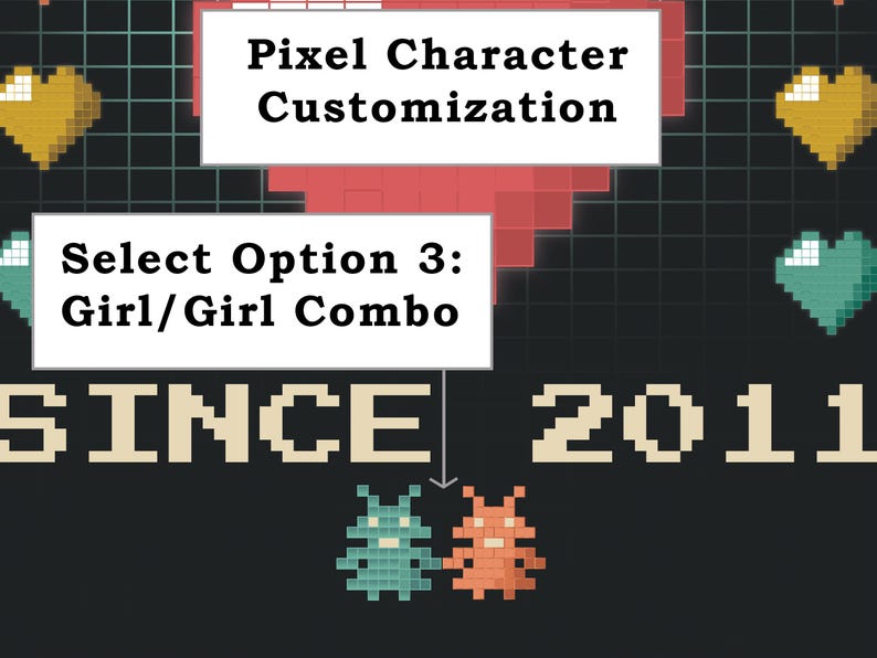 Custom Retro Gaming Greeting Card – Pixel Love Anniversary Gift - Etsy
