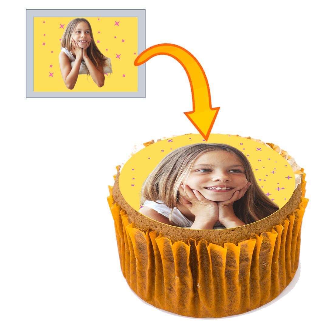 Muffinaufleger Tortenaufleger Personalisierte Eigenes Photo Zuckerpapier Deko Topper Esspapier ...