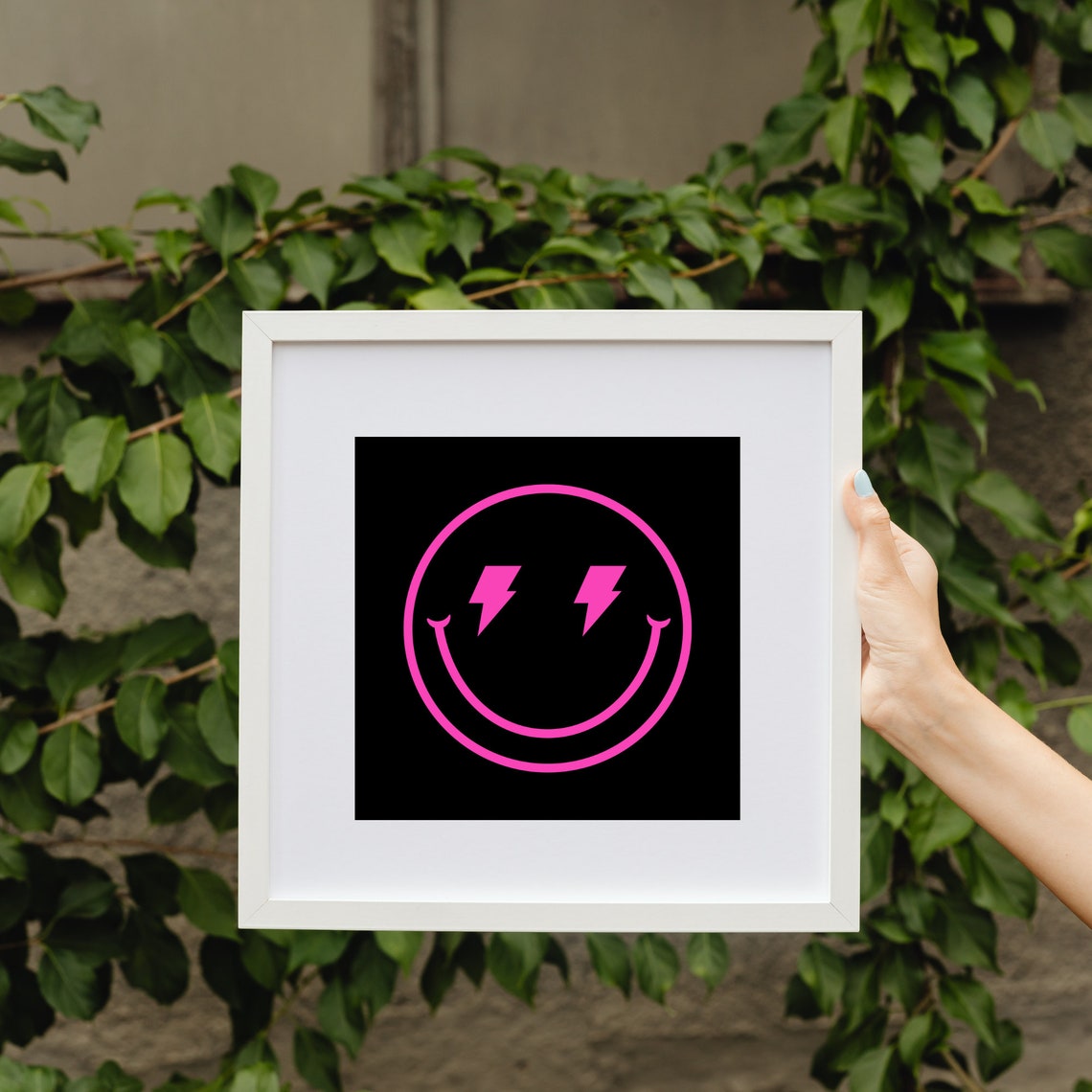 Electric Smiley Digital Download Art Print. INSTANT DOWNLOAD. Print at ...