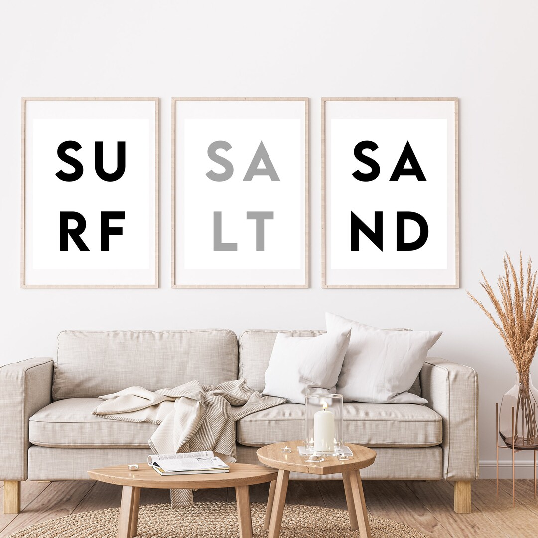 Surf, Salt, Sand Digital Art Print. INSTANT DOWNLOAD. Housewarming Gift ...