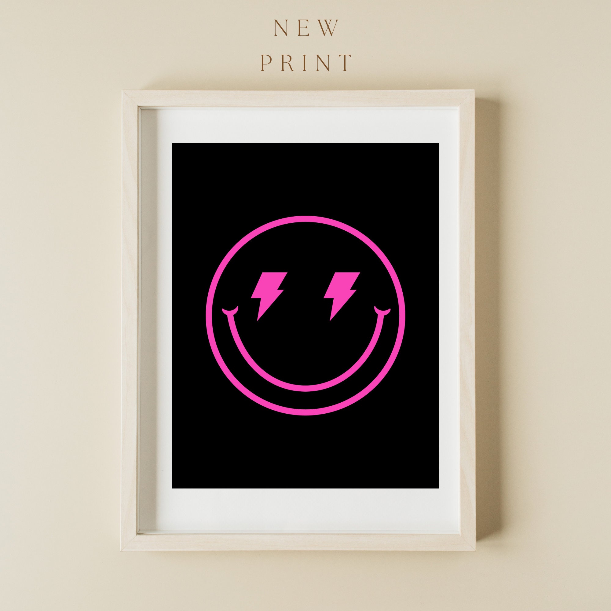 Electric Smiley Digital Download Art Print. INSTANT DOWNLOAD. Print at ...