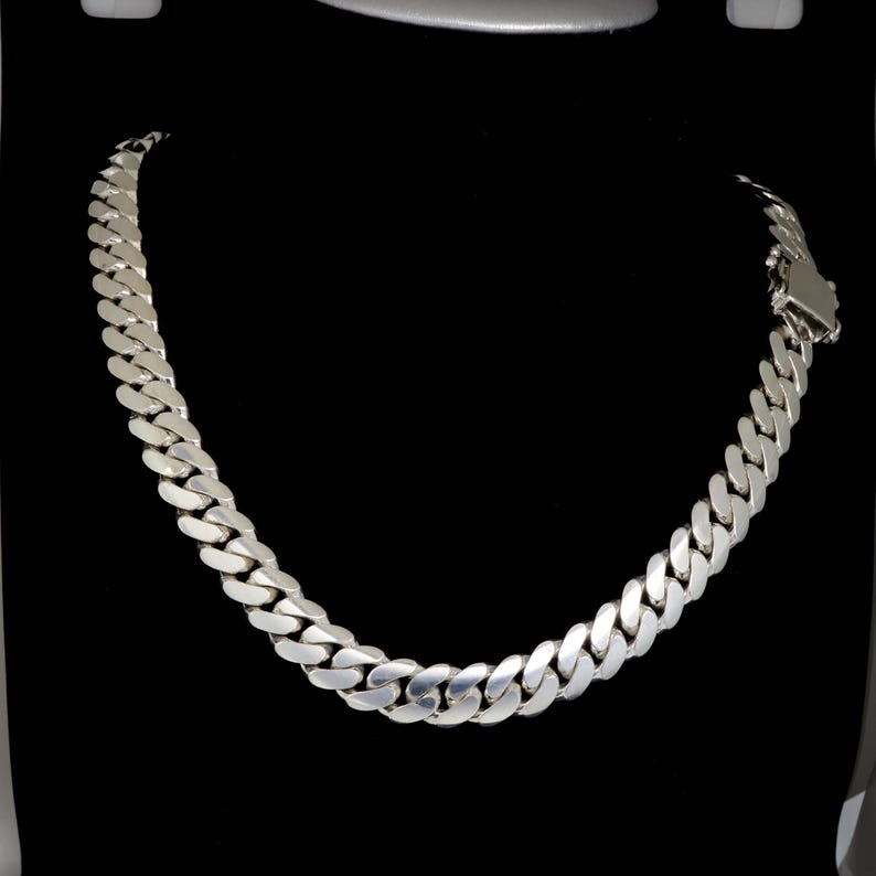 Silver Cuban Link Chain, 999 Silver Chain, Sterling Silver Cuban Link Chain, Cuban Link Necklace ...