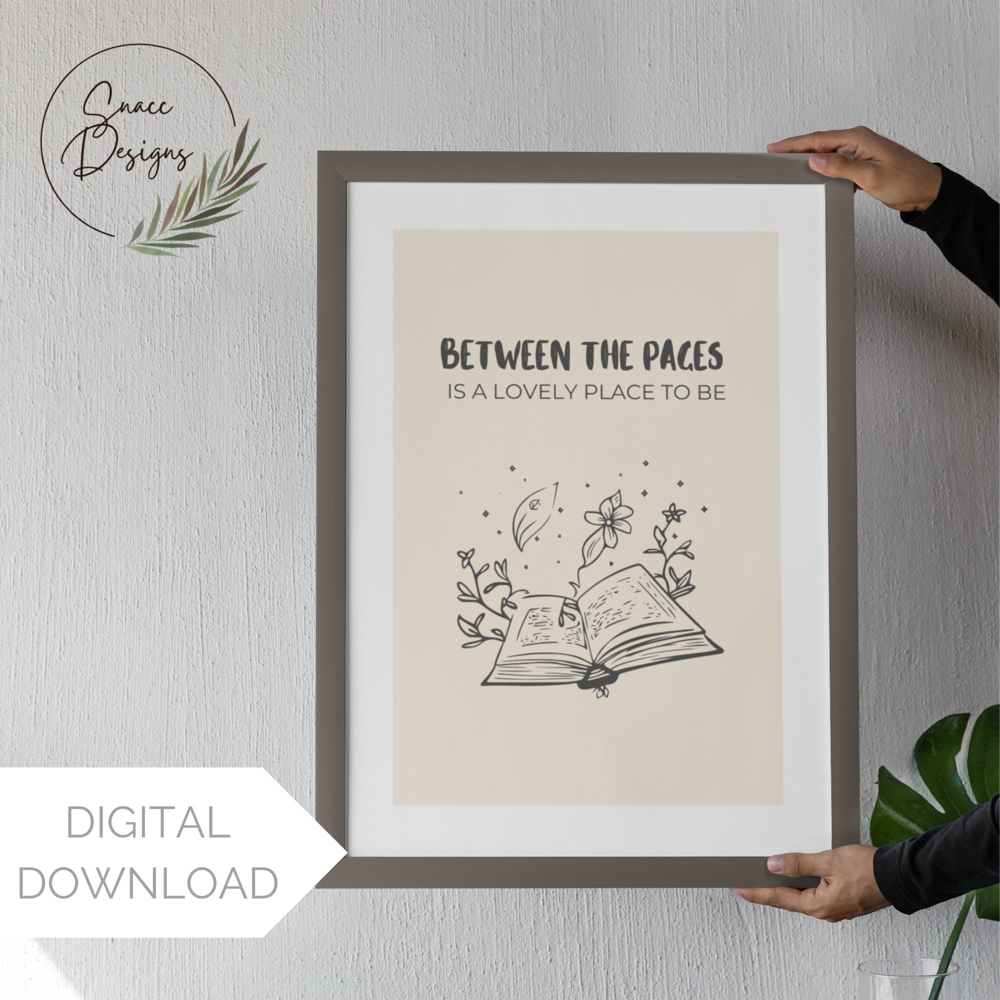 Between the Pages is A Lovely Place to Be, Book Digital Art, Printable ...