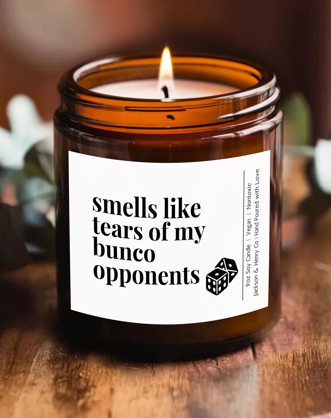 Funny Bunco Gift for Bunco Player Bunco Candle Bunco Dice Game Bunco ...