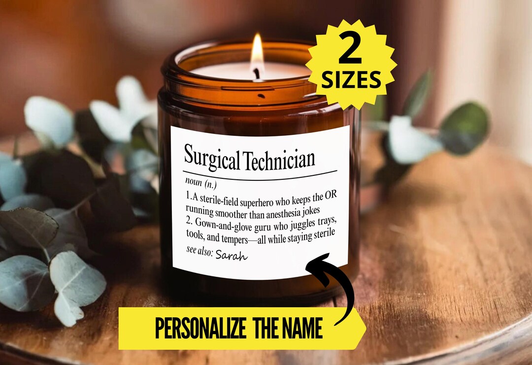 Surgical Tech Gift for Surgical Tech Scrub Tech Candle Surgical ...