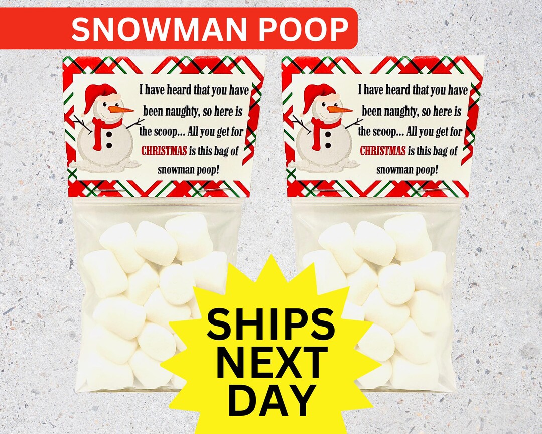 Funny Christmas Gag Gifts, White Elephant, Snowman Poop, Funny Stocking ...