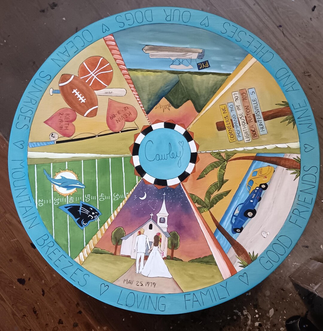 CUSTOMIZE YOUR OWN Wood Lazy Susan, 20" Diameter, Lazy Susan, Wedding ...