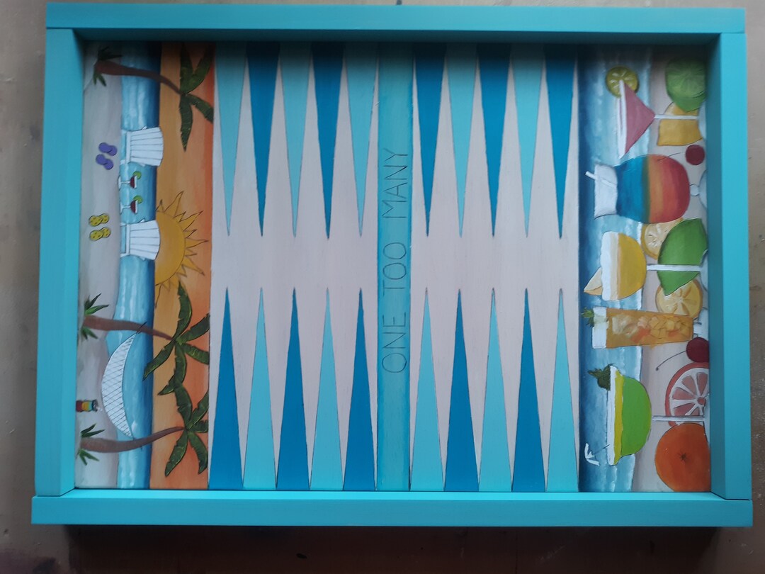 CUSTOM BACKGAMMON GAME Personalized Board Classic Backgammon ...