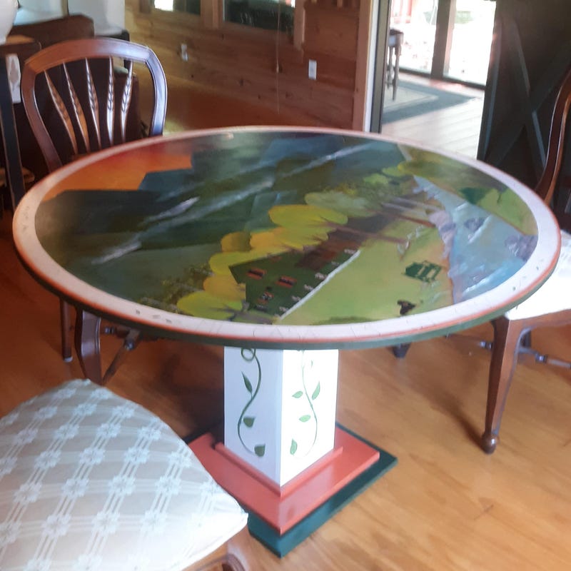 Painted Dining Table - Etsy