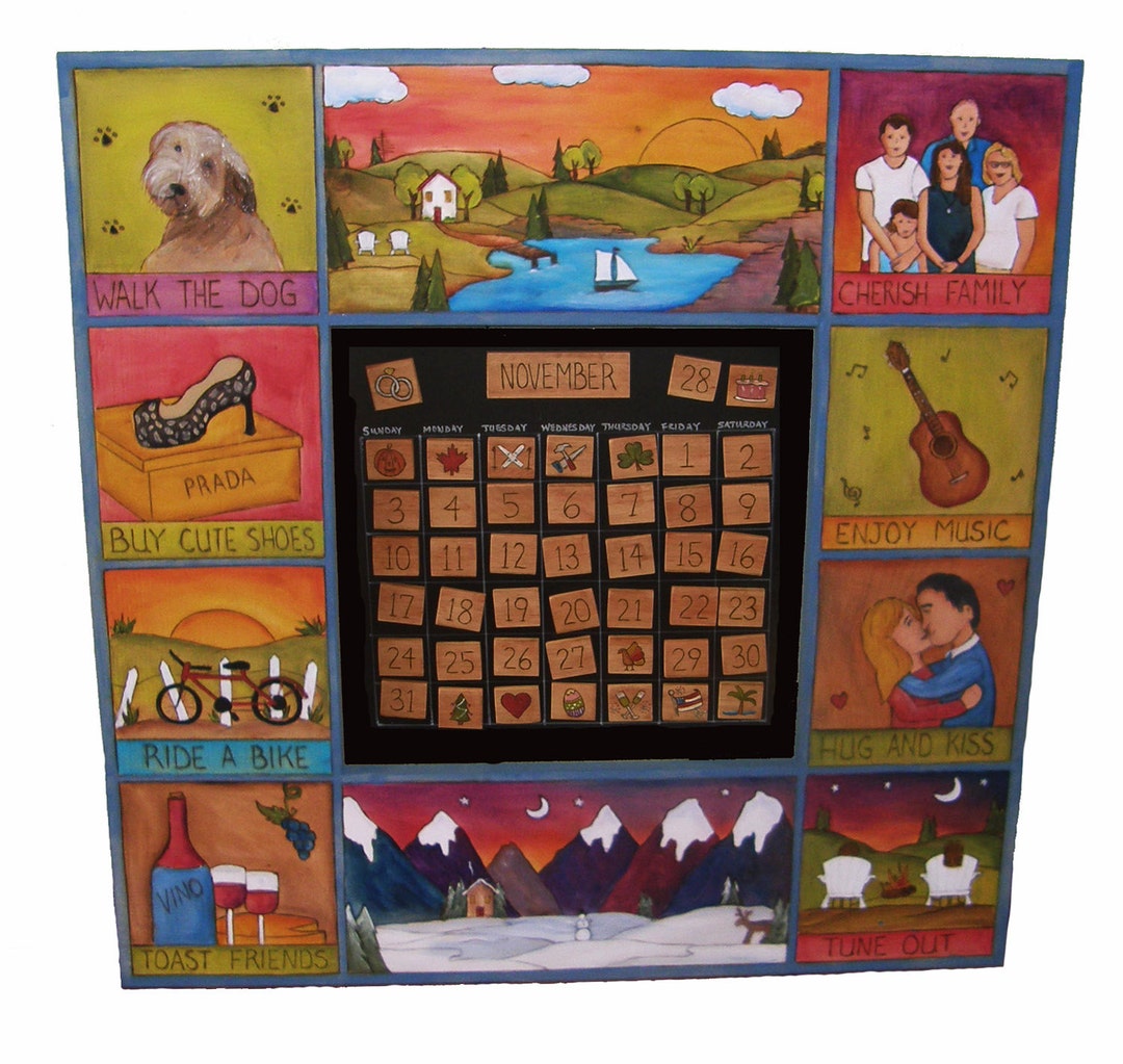 Personalized Perpetual Calendar, Mothers Gift, Custom Designed ...