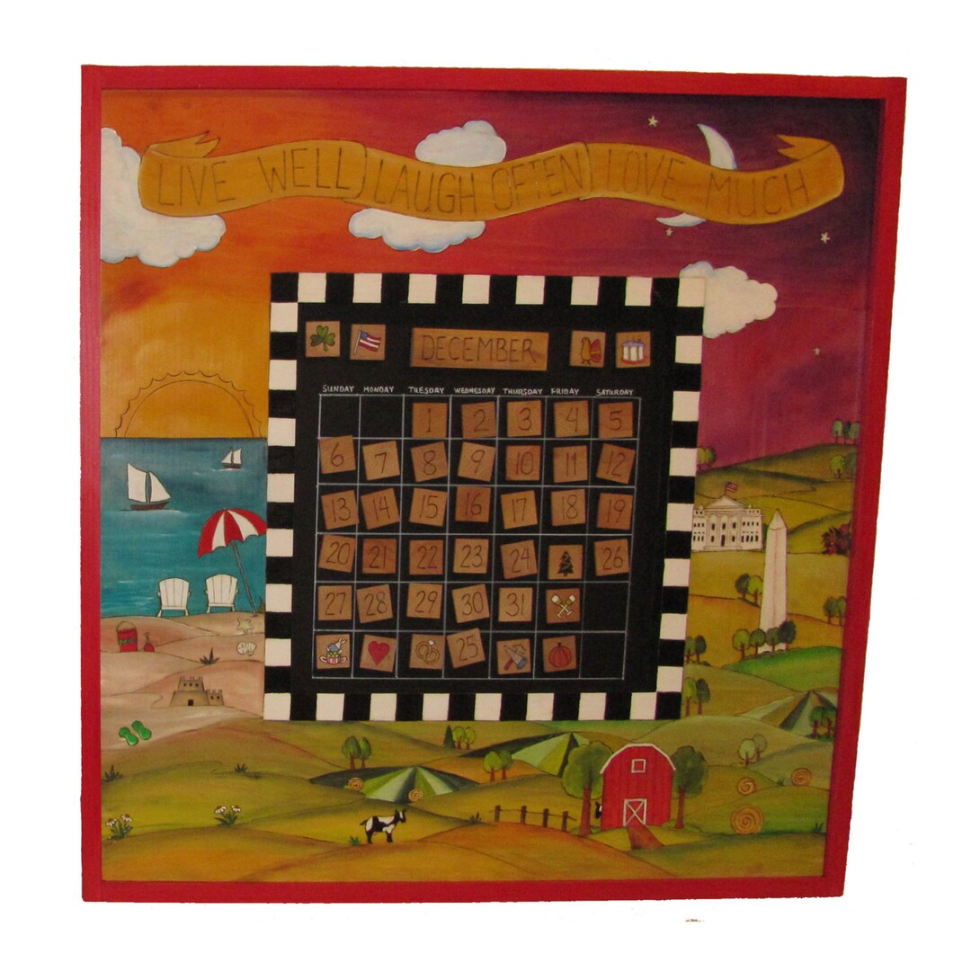 COMMISSIONED PERPETUAL CALENDAR, Everlasting, Calendar, Large Calendar ...