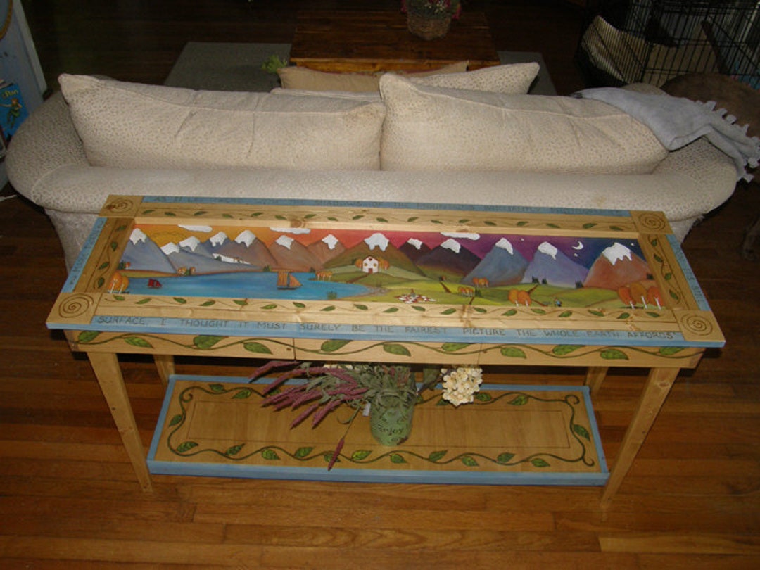 PERSONALIZED CONSOLE TABLE, Made to Order, Handpainted, Custom Hallway ...
