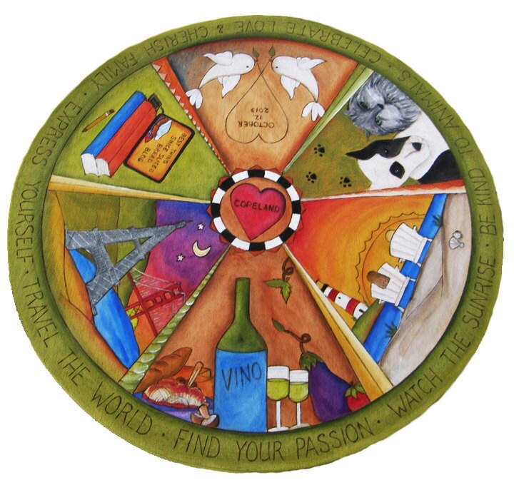 PAINTED LAZY SUSAN Custom Lazy Susan Wood Handcrafted - Etsy