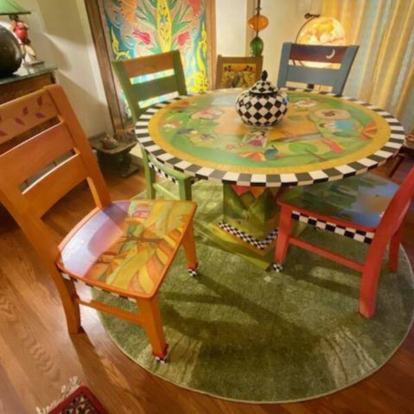 Painted Table - Etsy
