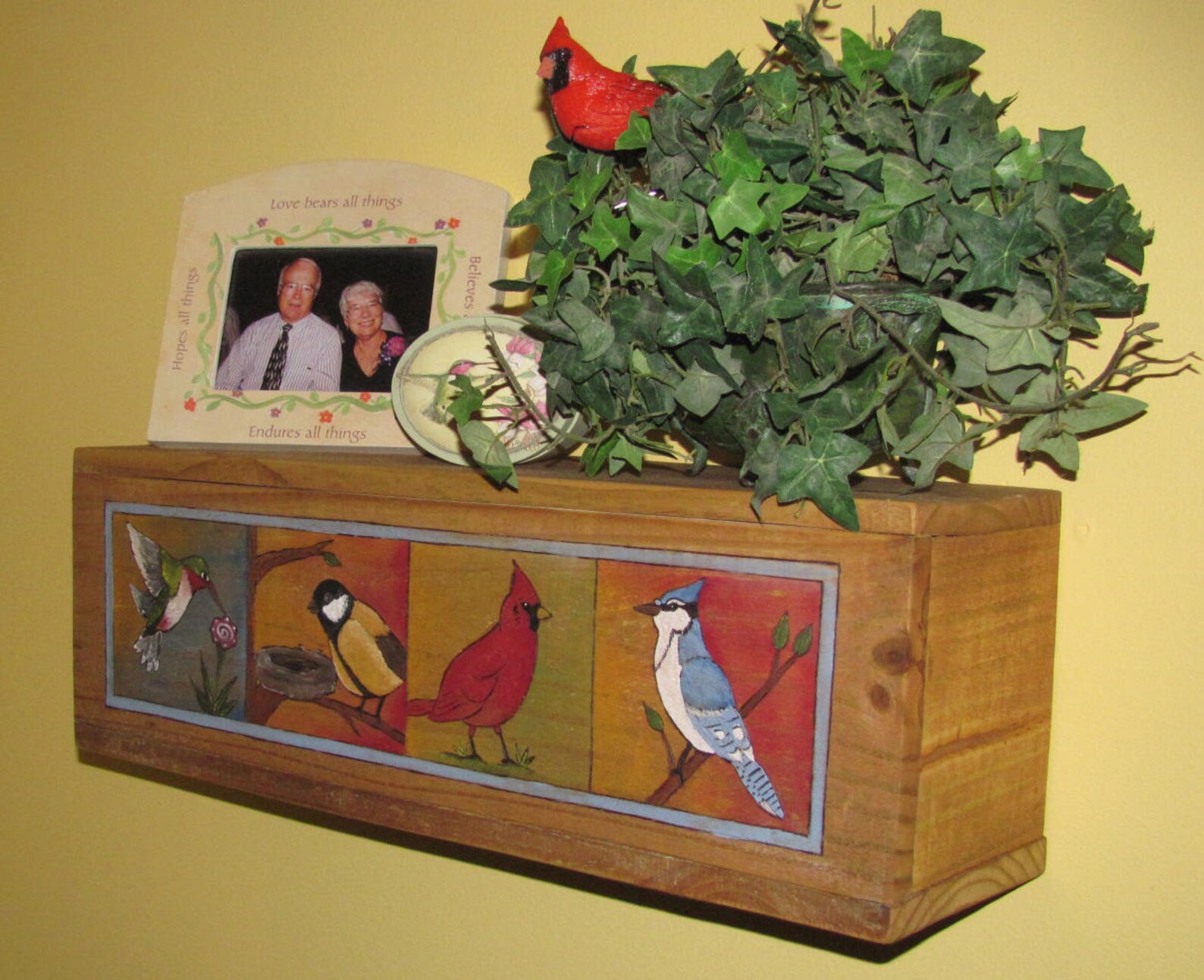 FLOATING SHELF Shelf Bird Lovers Hummingbird Cardinal - Etsy