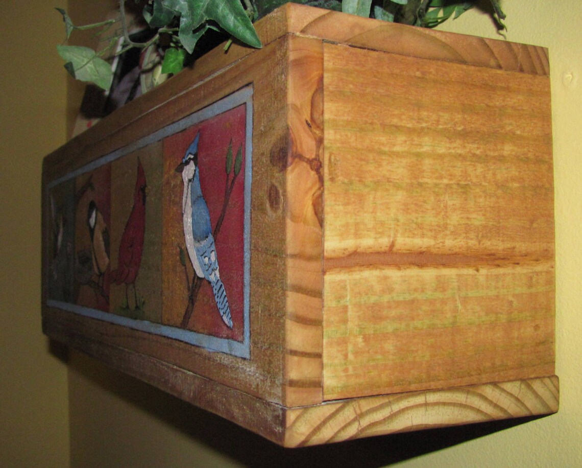 FLOATING SHELF Shelf Bird Lovers Hummingbird Cardinal - Etsy