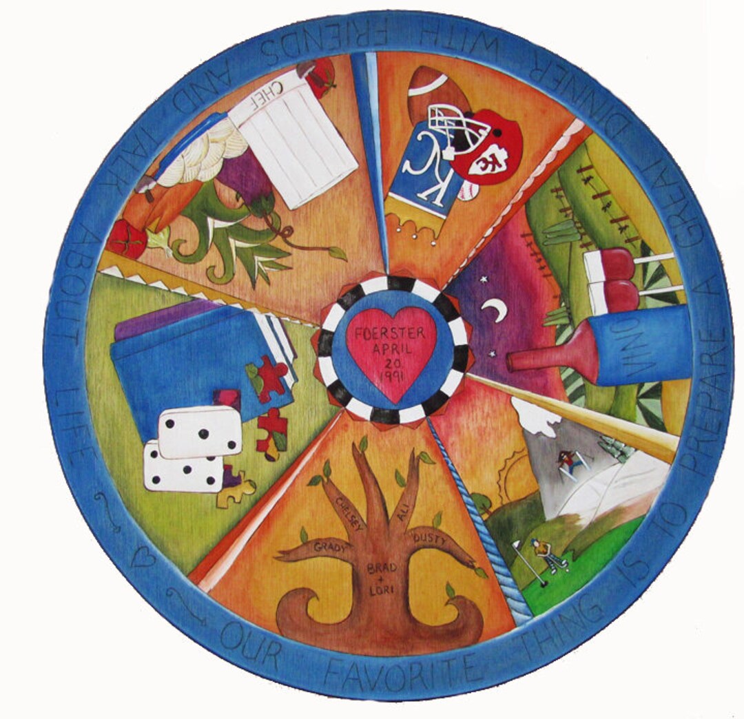 CUSTOM LAZY SUSAN, Painted Lazy Susan, Wedding Gift, Table Centerpiece ...