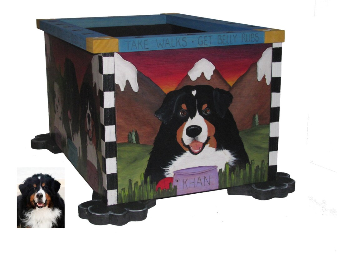PET TOY STORAGE, Pet Toy Box, Pet Portraits, Animal Rescue, Whimsical ...