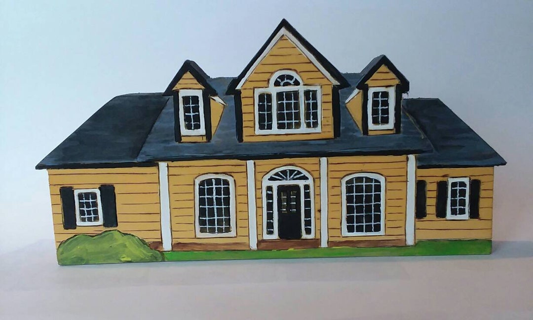 Custom Home Replica, Miniature House Ornament, Shelf Decor, First Home ...