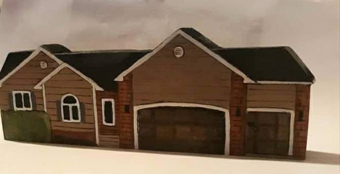 Custom Replica of Your Home, House Portrait, First Home Buyer Gifts ...