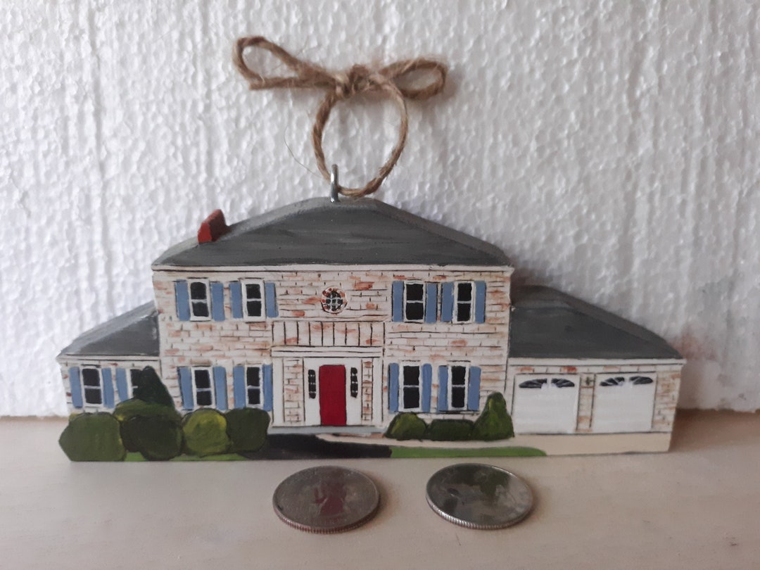 Custom Home Portrait, Housewarming Gift, Wooden House Decor, Replica of ...